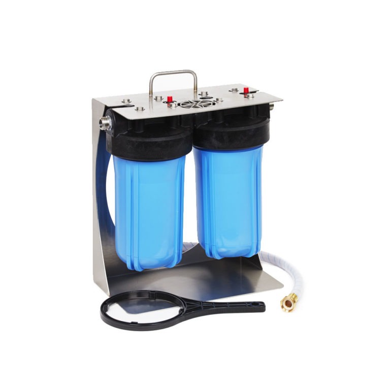 Dockside Dual Big Blue Filters Housings in Stand - Yachtmate Products