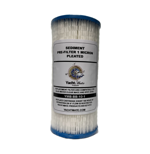 Yacht-Mate BB 10" 1 Micron Pleated Sediment Filter - Yachtmate Products